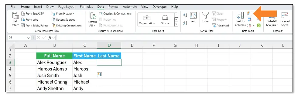 How to Separate Names in Excel into Different Columns (3 Best Methods)